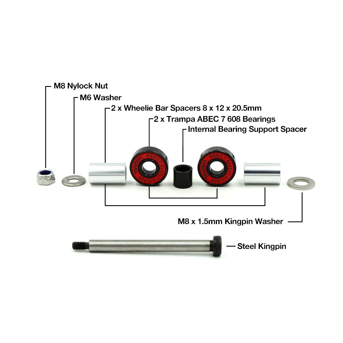 Wheelie Bar Kingpin Kit - Dirt-E-Trike - Trampa - The world leading ...